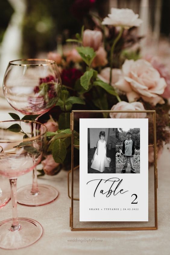Table Number With Photo - Etsy
