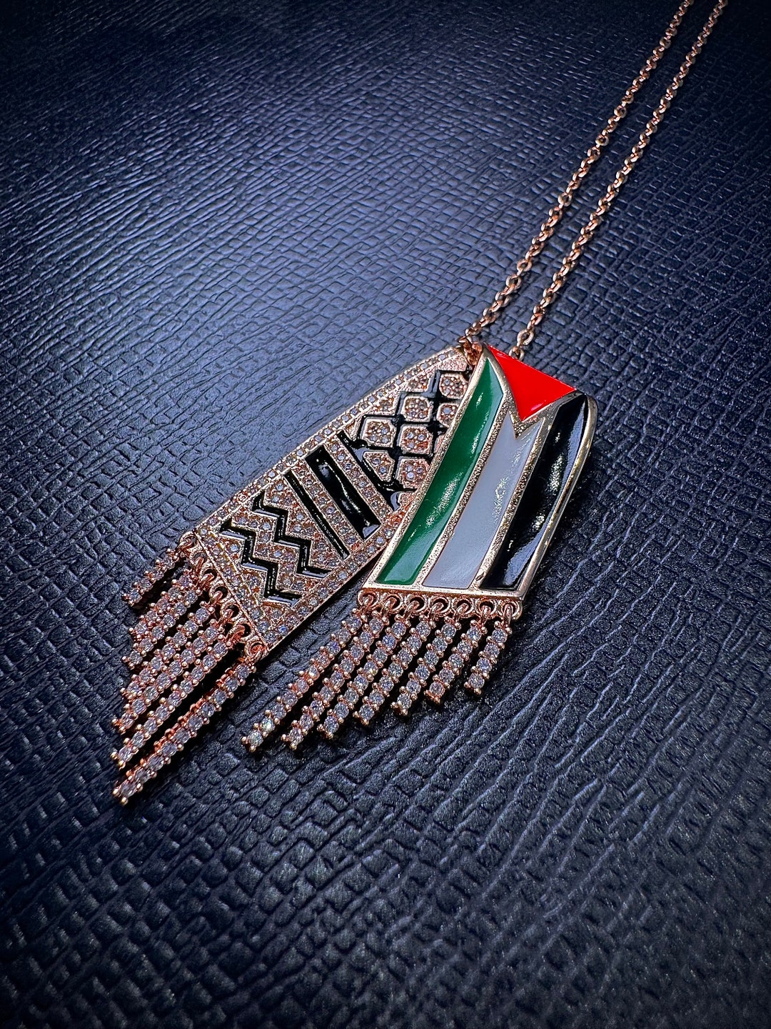 Palestine Necklace Flag Keffiyeh Scarf - Etsy