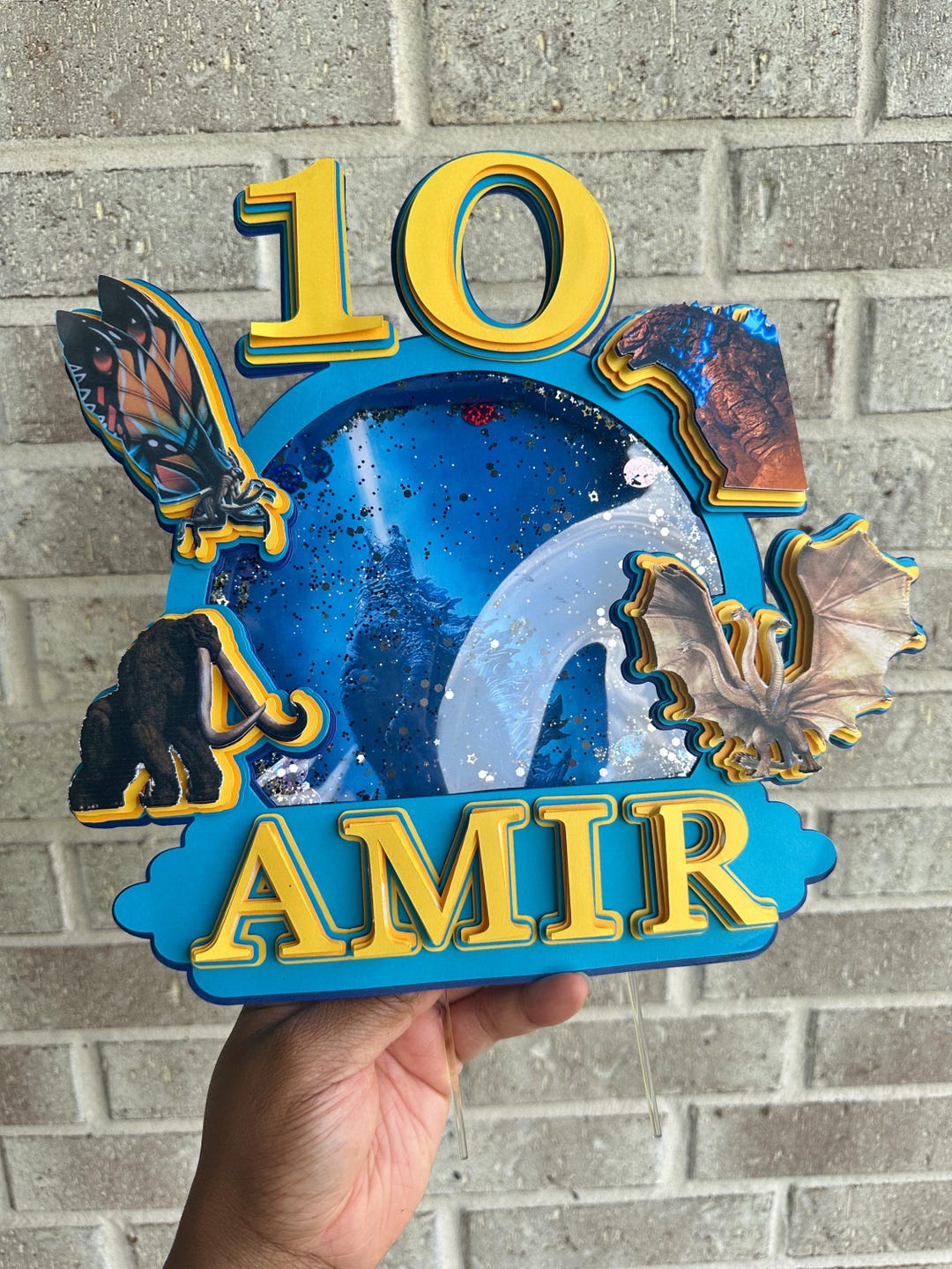 Godzilla Custom Cake Topper - Etsy