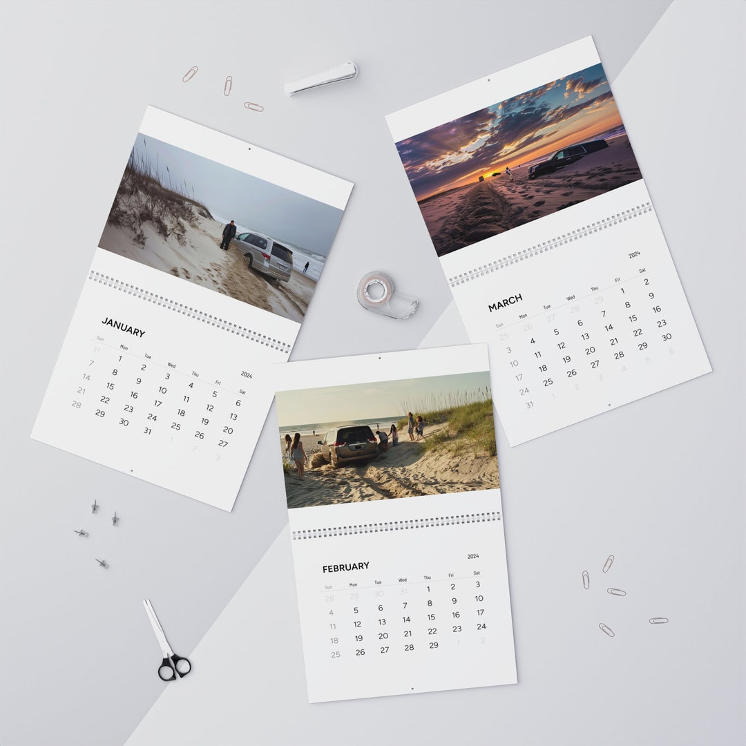 2024 Calendar: Beach Bloopers Unleashing Chaos as Vehicles Attempt ...