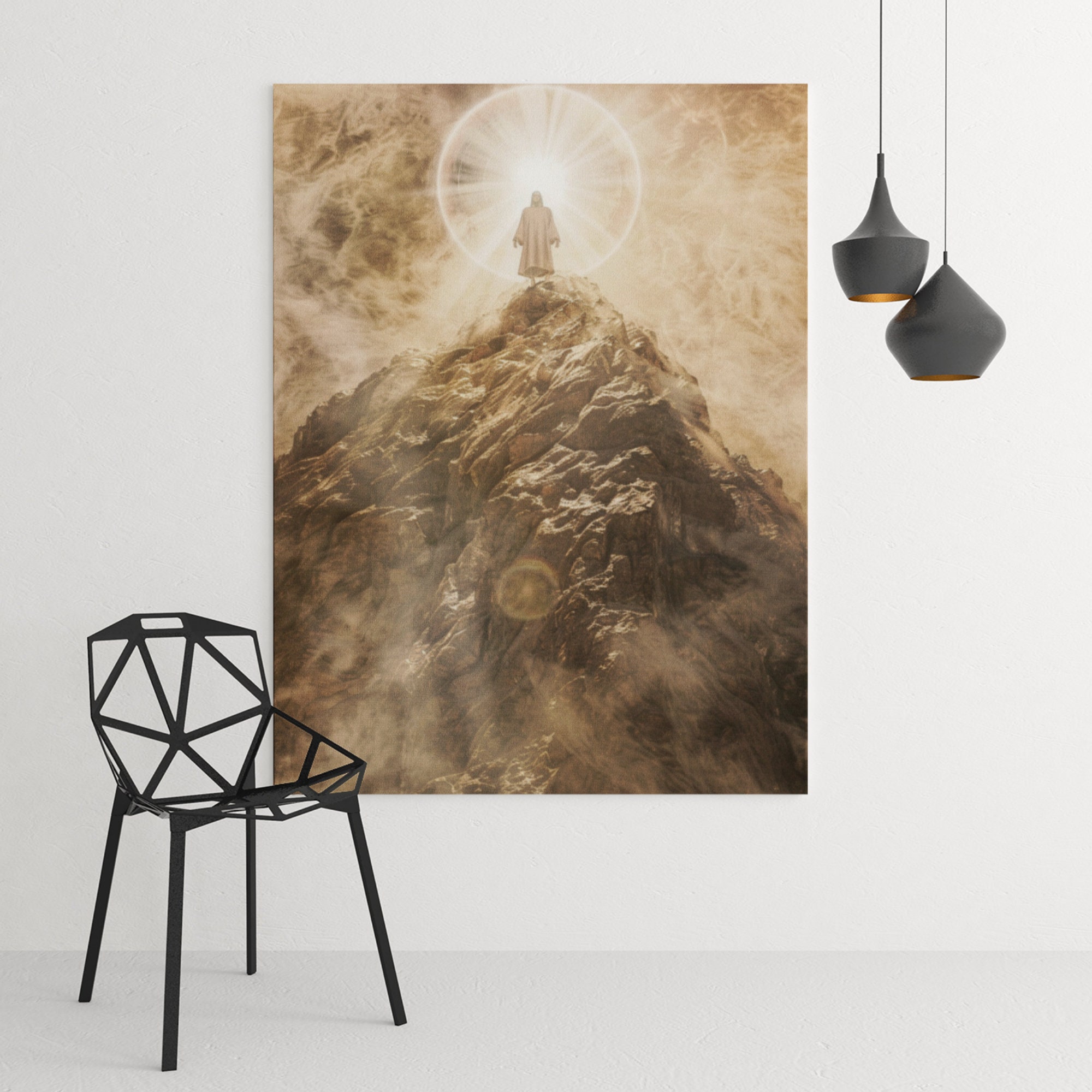 Jesus Transfiguration Canvas or Poster Christian Wall Art, Moses and ...