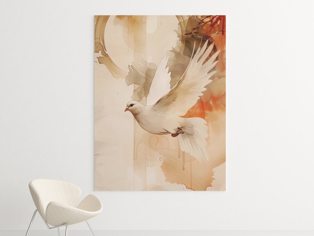 The Holy Spirit Canvas or Poster Christian Wall Art, Bible Verse Wall ...