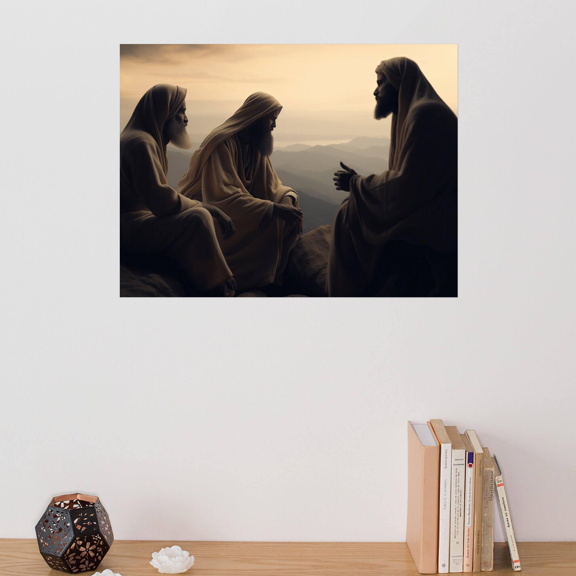 Jesus Transfiguration Canvas or Poster Christian Wall Art, Moses and ...