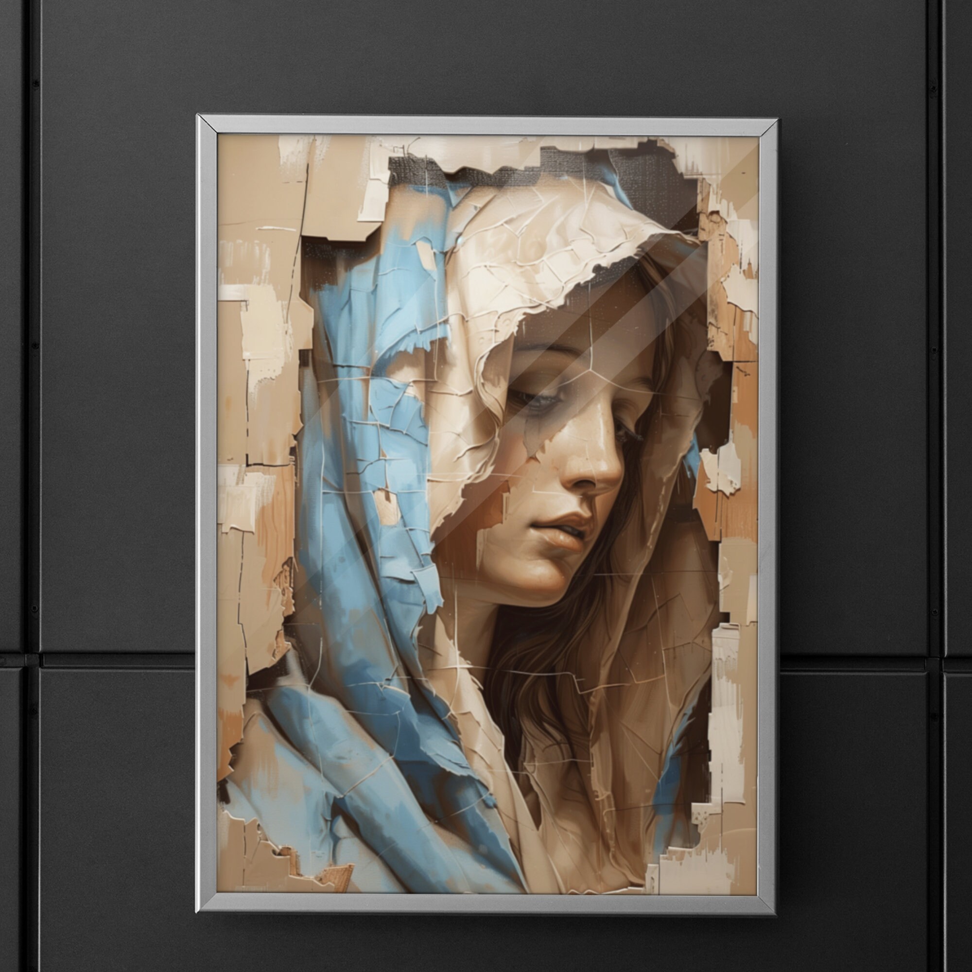 Mary Mother of Jesus Poster or Canvas Christian Wall Art, Mary Mother ...