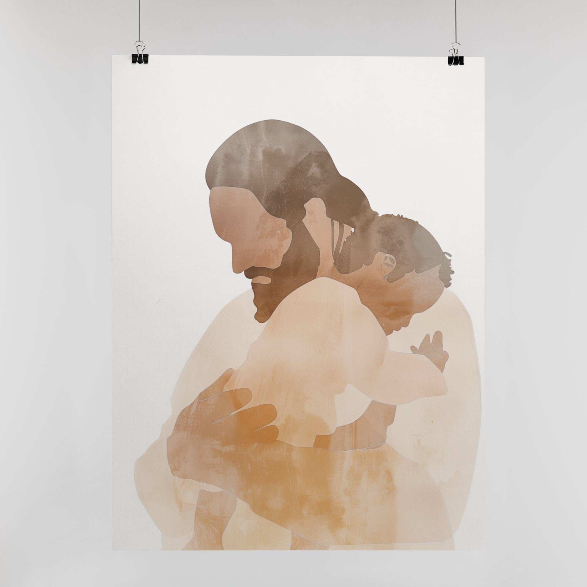 Jesus Christ's Embrace Canvas or Poster Christian Wall Art, Jesus and ...