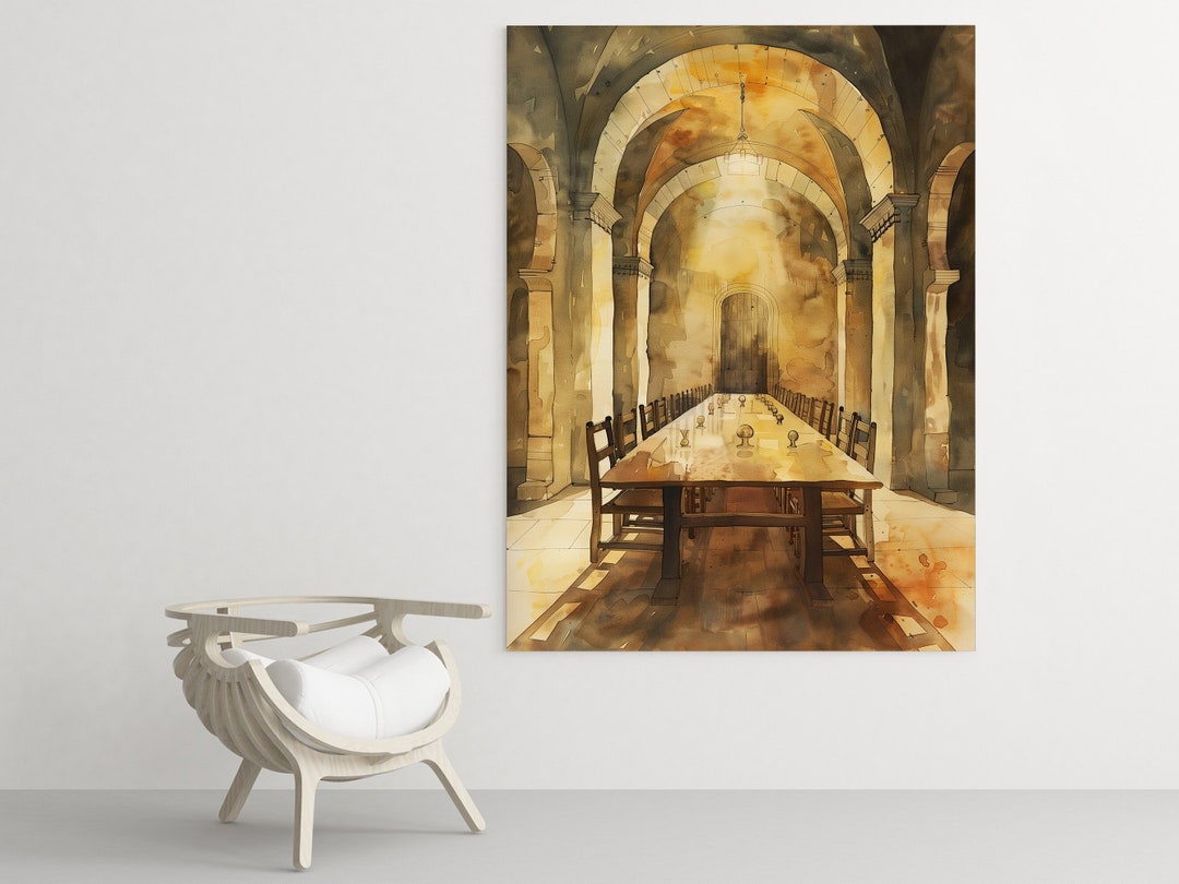 The Last Supper Canvas or Poster Christian Wall Art, Lord's Supper ...