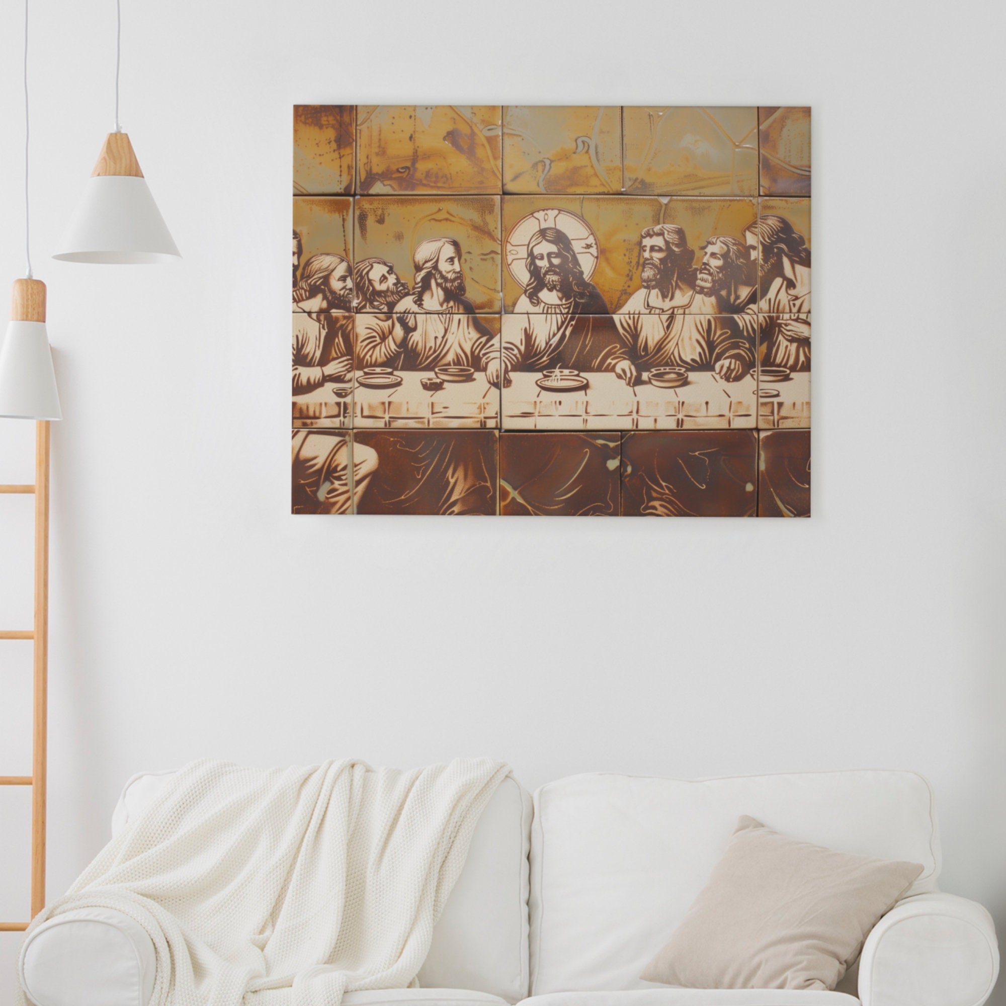 The Last Supper Canvas or Poster Christian Wall Art, Lord's Supper ...