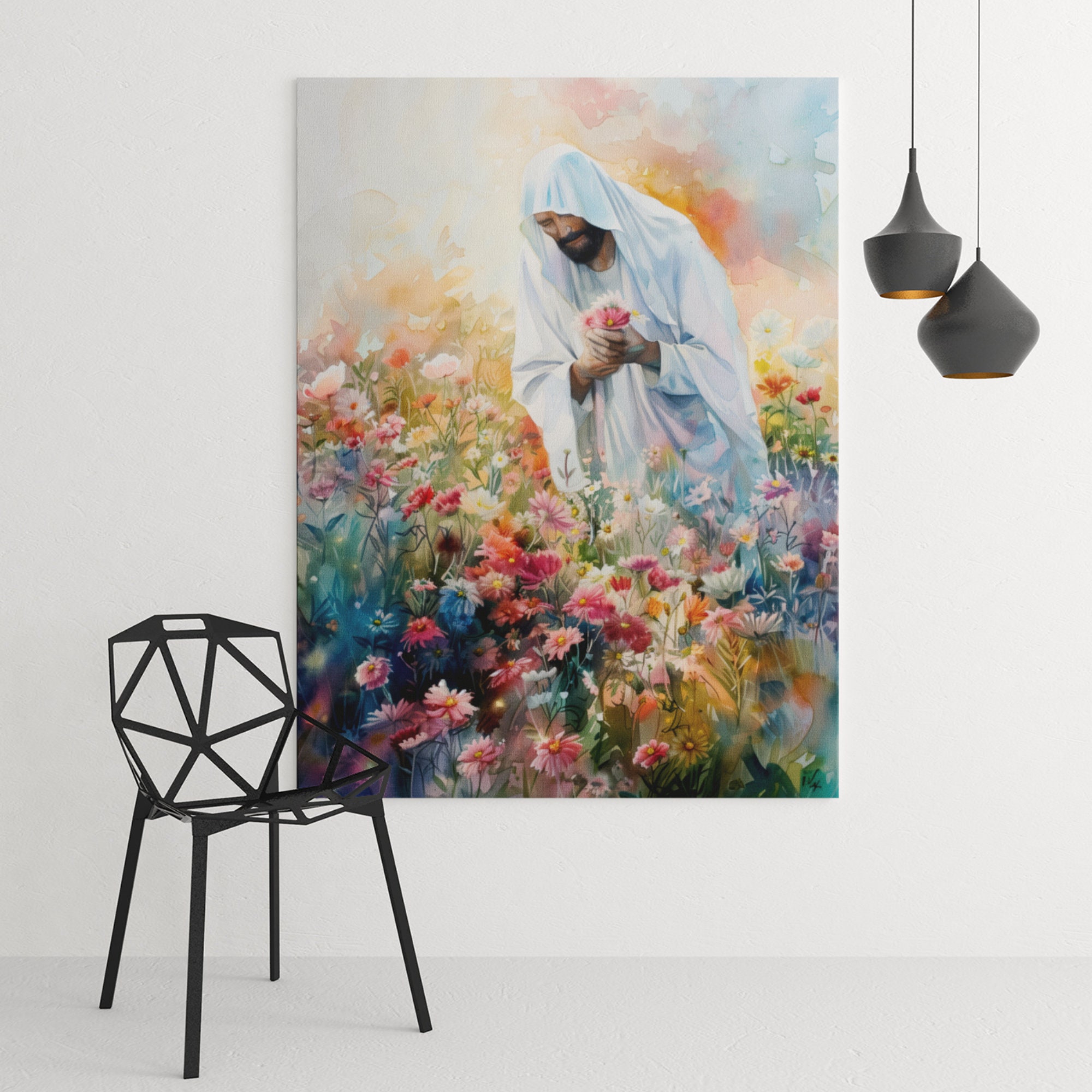 Jesus Christ Canvas or Poster Christian Wall Art, Bible Verse Wall Art ...