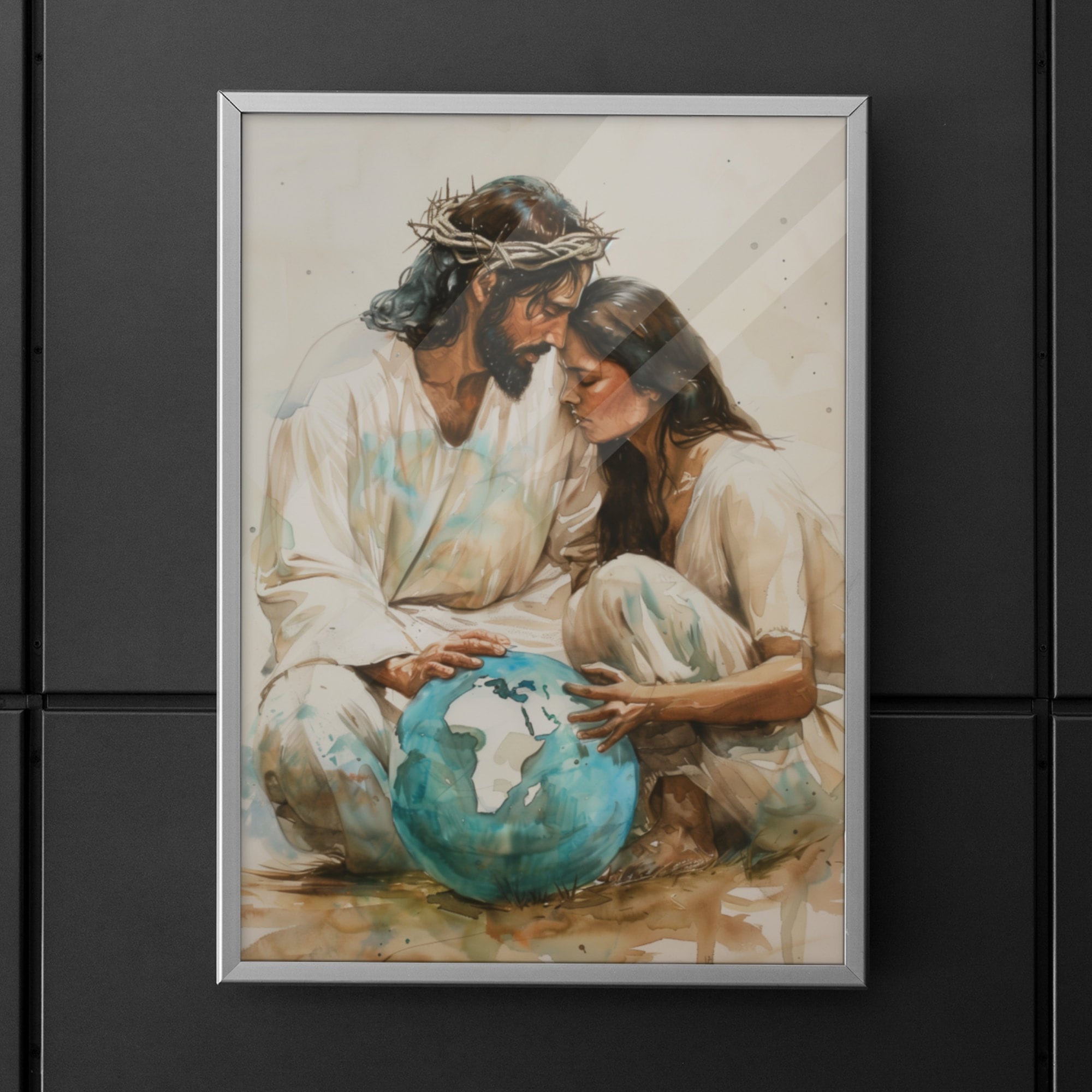 Jesus Comforting a Woman Canvas or Poster Christian Wall Art, Bible ...