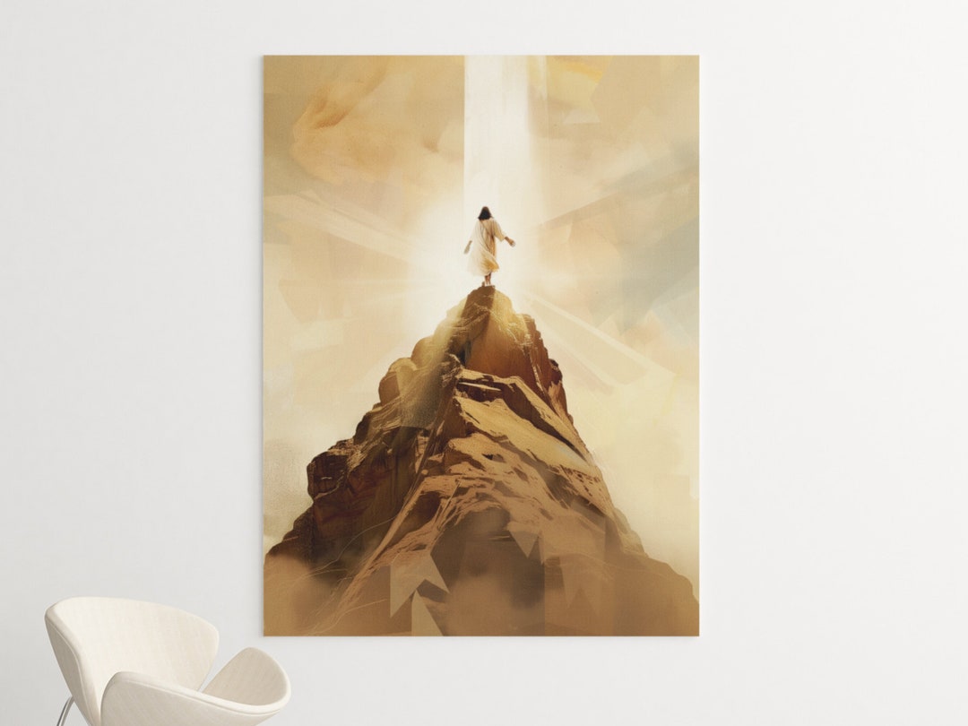 Jesus Transfiguration Canvas or Poster Christian Wall Art, Moses and ...