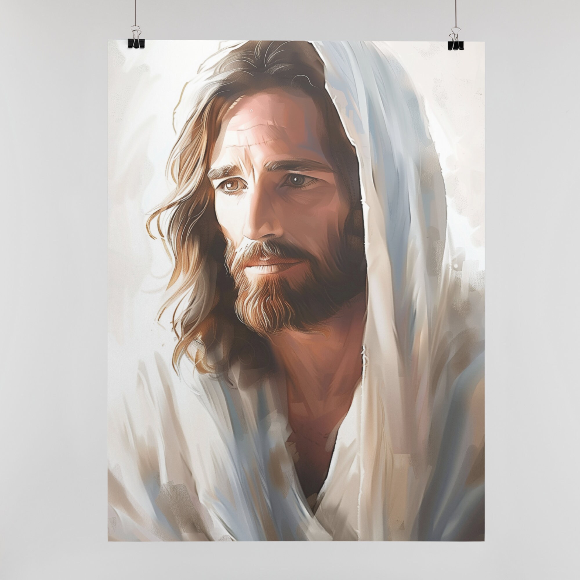 Jesus Christ Canvas or Poster Christian Wall Art, Bible Verse Wall Art ...