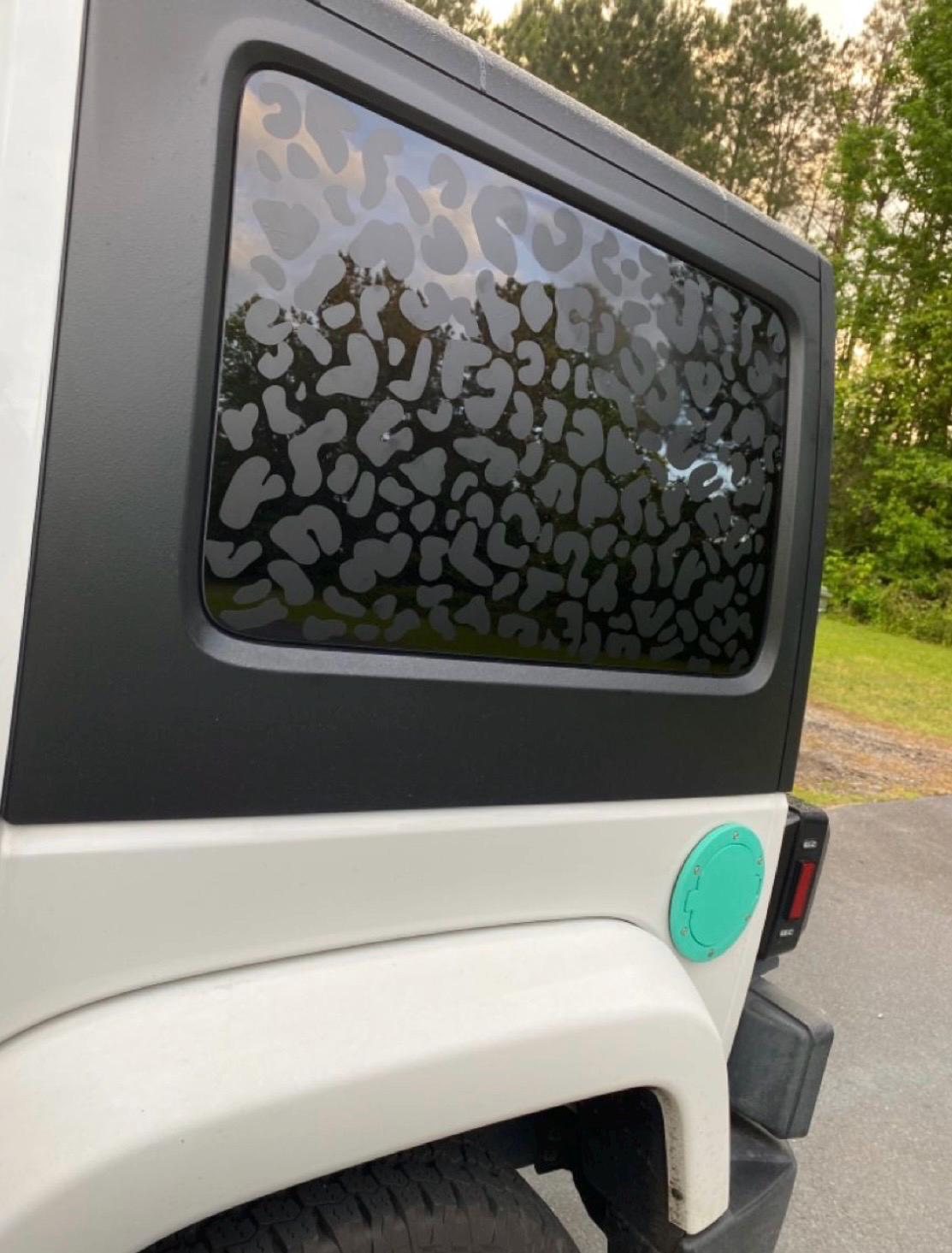 Quarter Window Decal Leopard Print Cheetah Print Black - Etsy