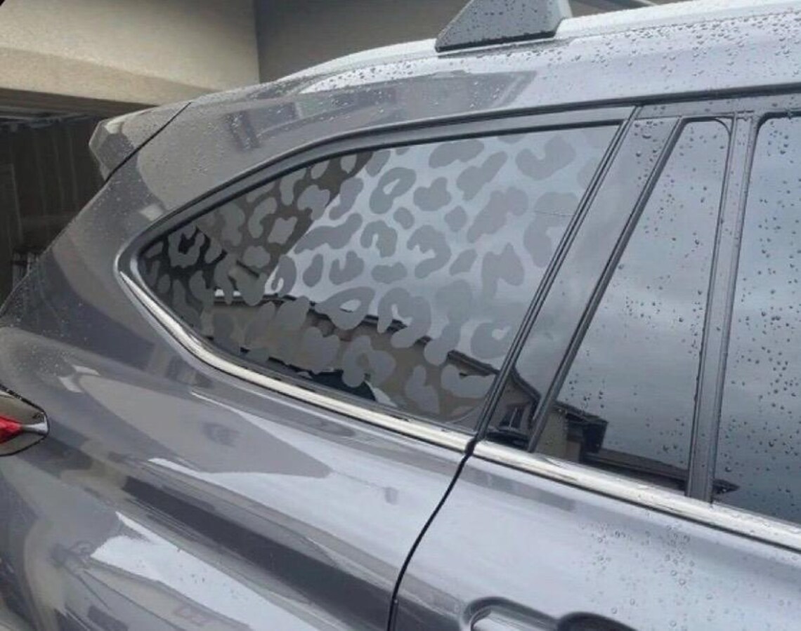 Quarter Window Decal Leopard Print Cheetah Print Black - Etsy