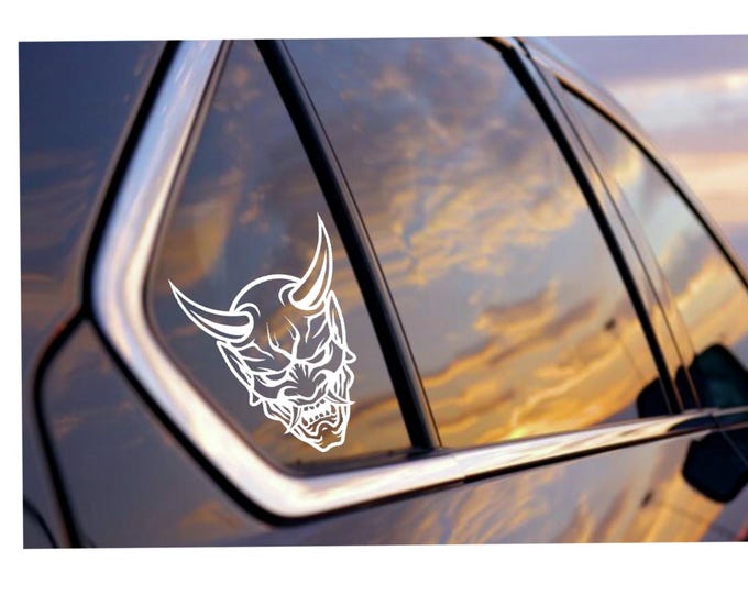 Hannya Mask Vinyl Decal for Car Window - Etsy