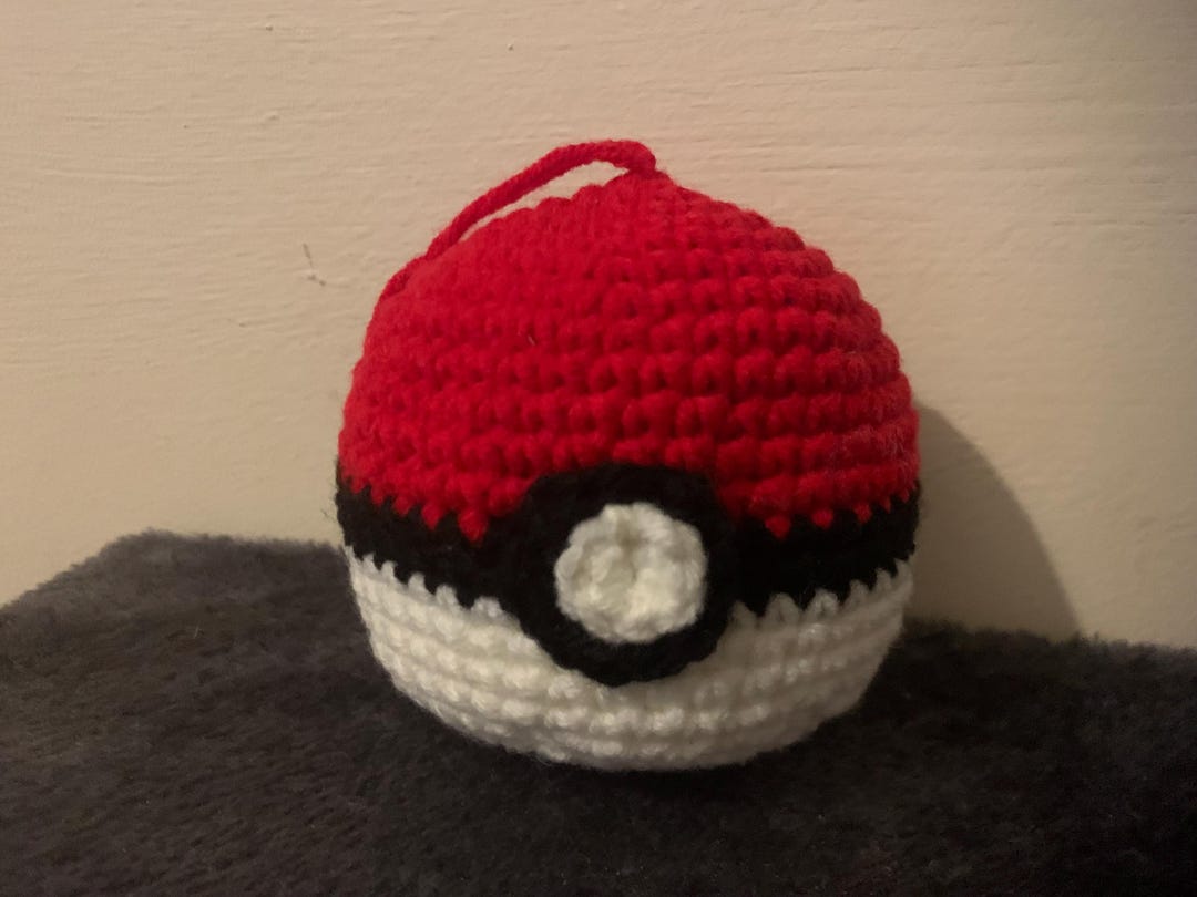 Pokeball Hand Crochet Item - Etsy