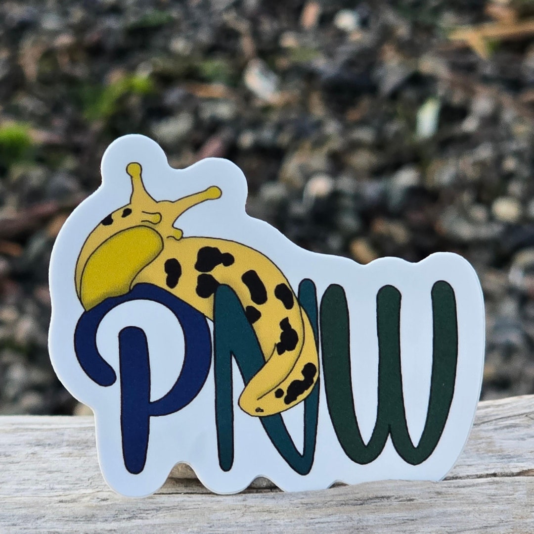 Banana Slug PNW Sticker | Dishwasher-safe, Fade-proof Vinyl Sticker ...