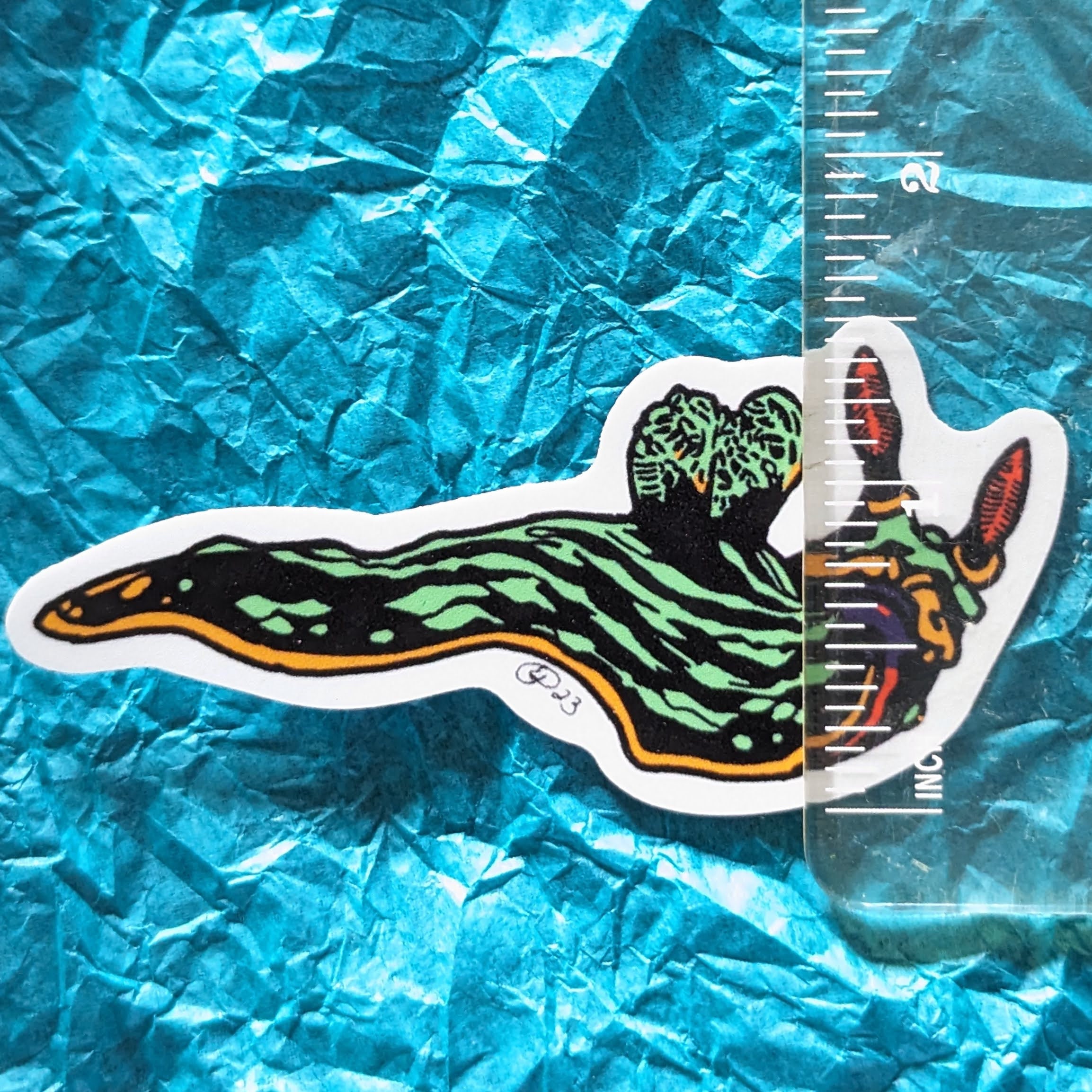 Green Sea Slug, Nudibranch Sticker | Dishwasher-safe, Fade-proof Vinyl ...