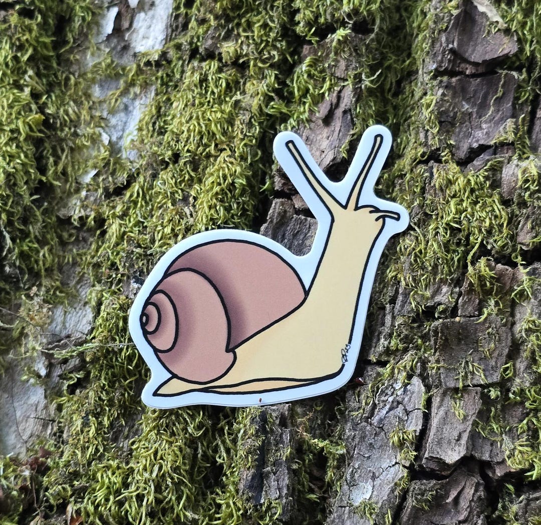 Gold Snail Sticker Dishwasher-safe, Fade-proof Vinyl Sticker Laptop ...