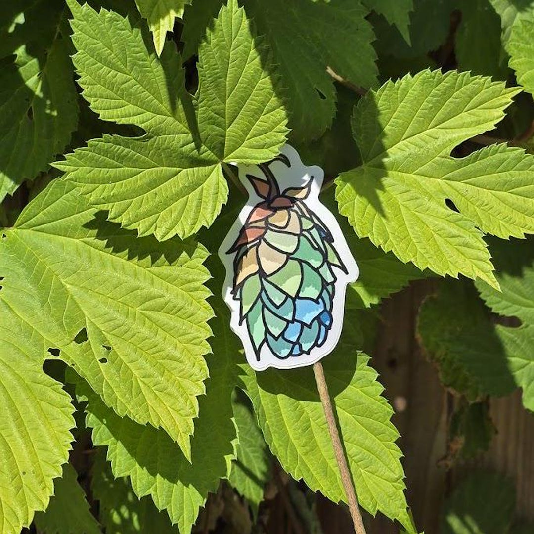 Rainbow Hops Sticker | Dishwasher-safe, Fade-proof Vinyl Sticker ...