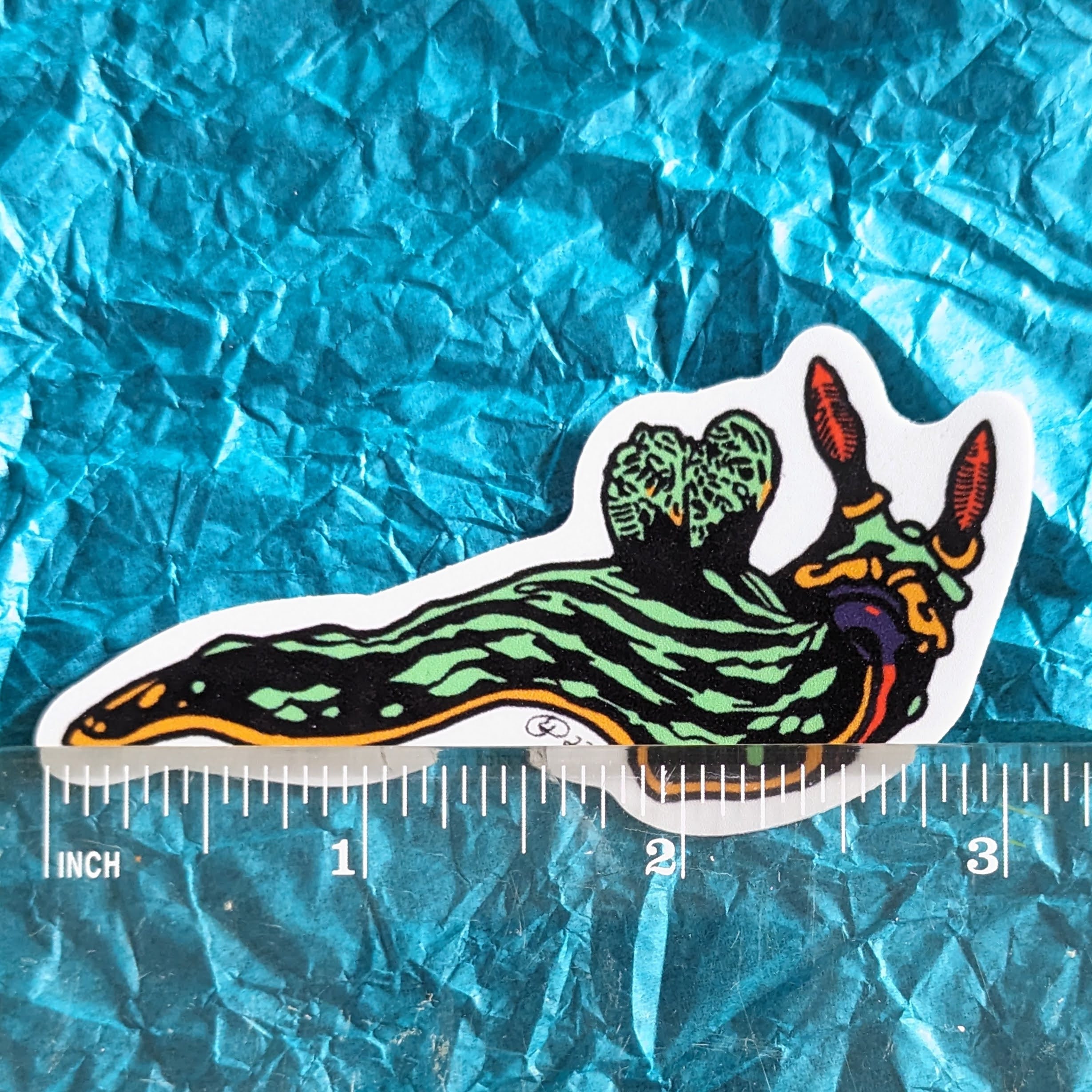 Green Sea Slug, Nudibranch Sticker | Dishwasher-safe, Fade-proof Vinyl ...