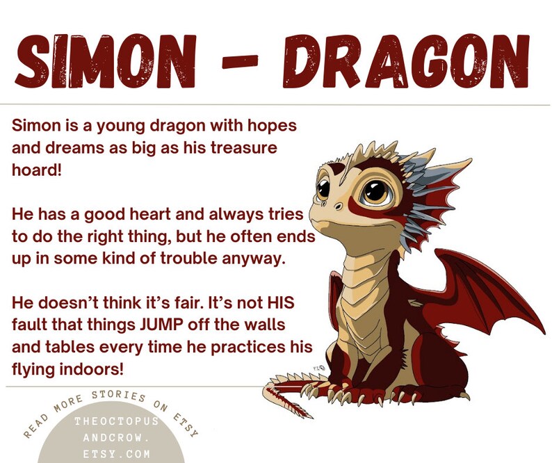 Simon - Baby Dragon Temporary Tattoo | Party Favor | Body Art | Gift ...