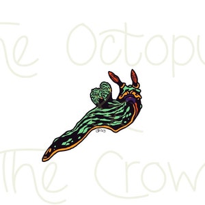 Green Sea Slug, Nudibranch Sticker | Dishwasher-safe, Fade-proof Vinyl ...