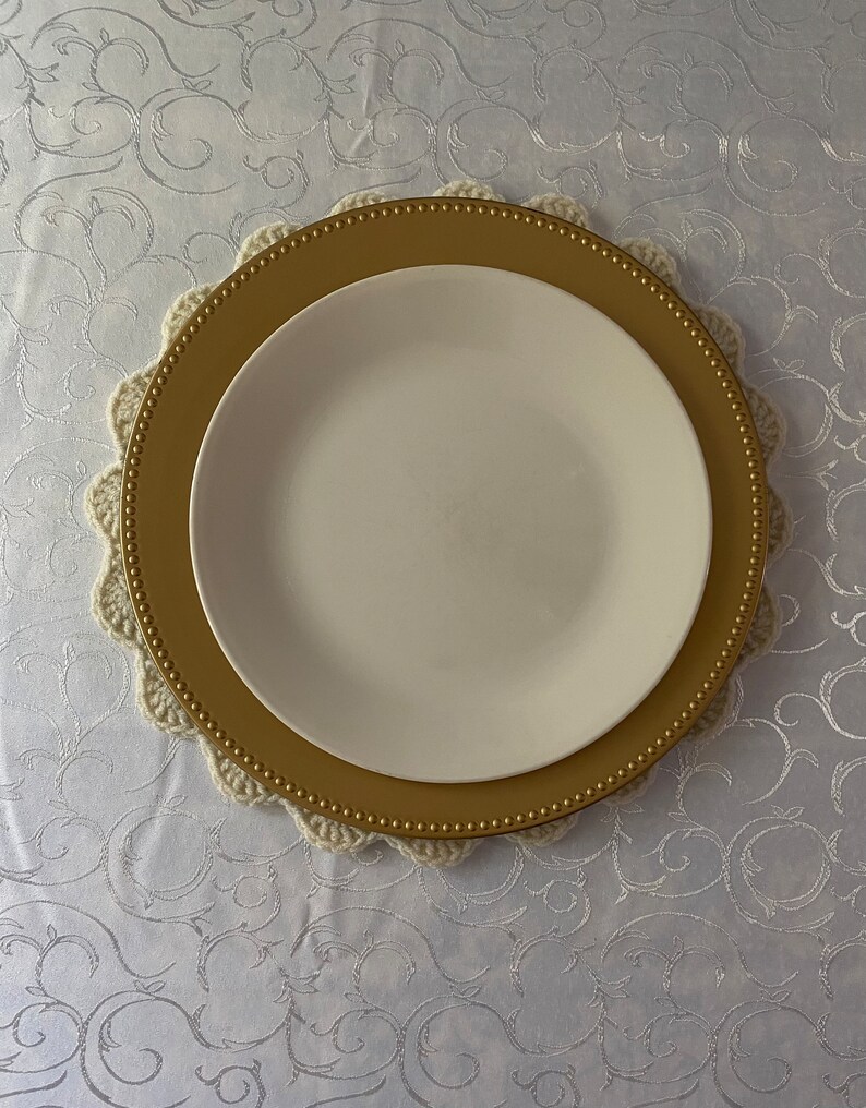 White Crochet Placemats - Etsy