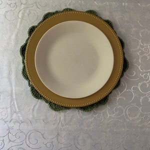 Green Crochet Placemats - Etsy