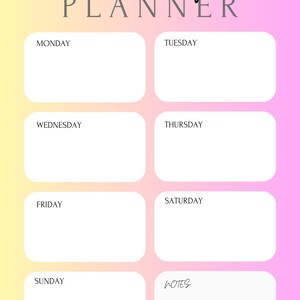 Colourful Weekly Planner Template Changeable on Canva - Etsy