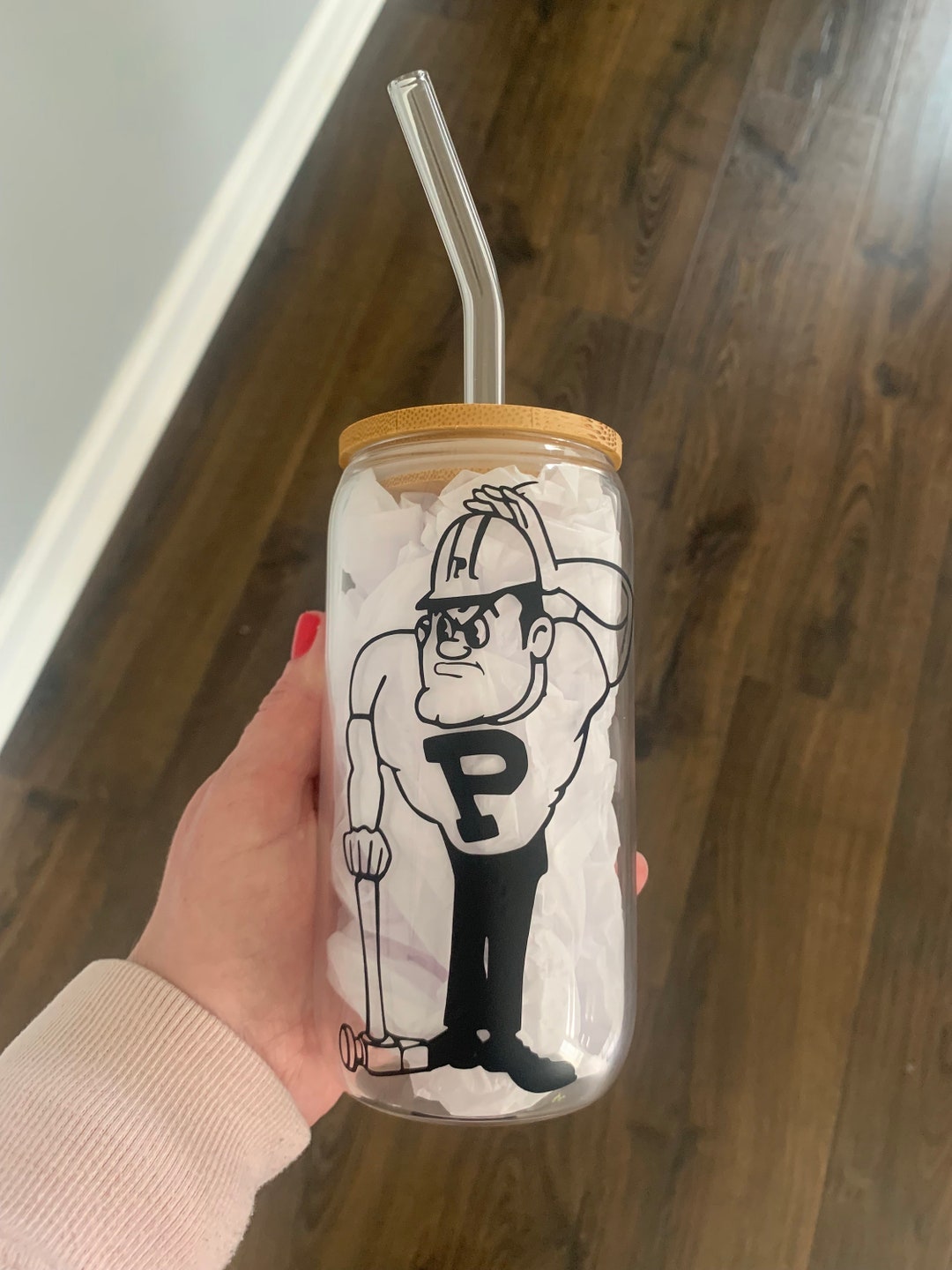 Purdue University Custom Beer Can Glass, Purdue Boilermaker Glass ...