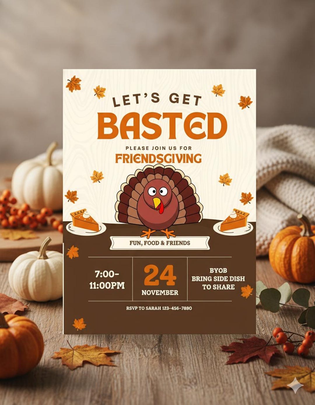 Modèle d'invitation de fête des amis | « Let's Get Basted ...