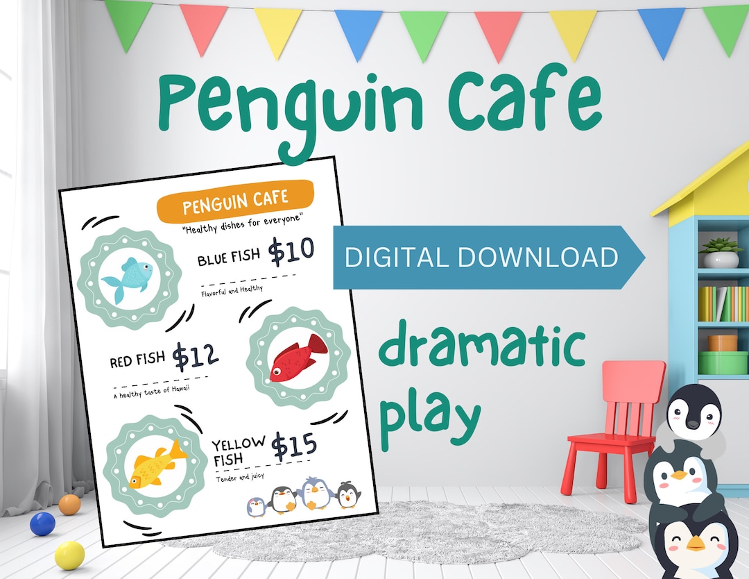 Penguin Cafe Dramatic Play Set - Printable Winter Role Play for ...