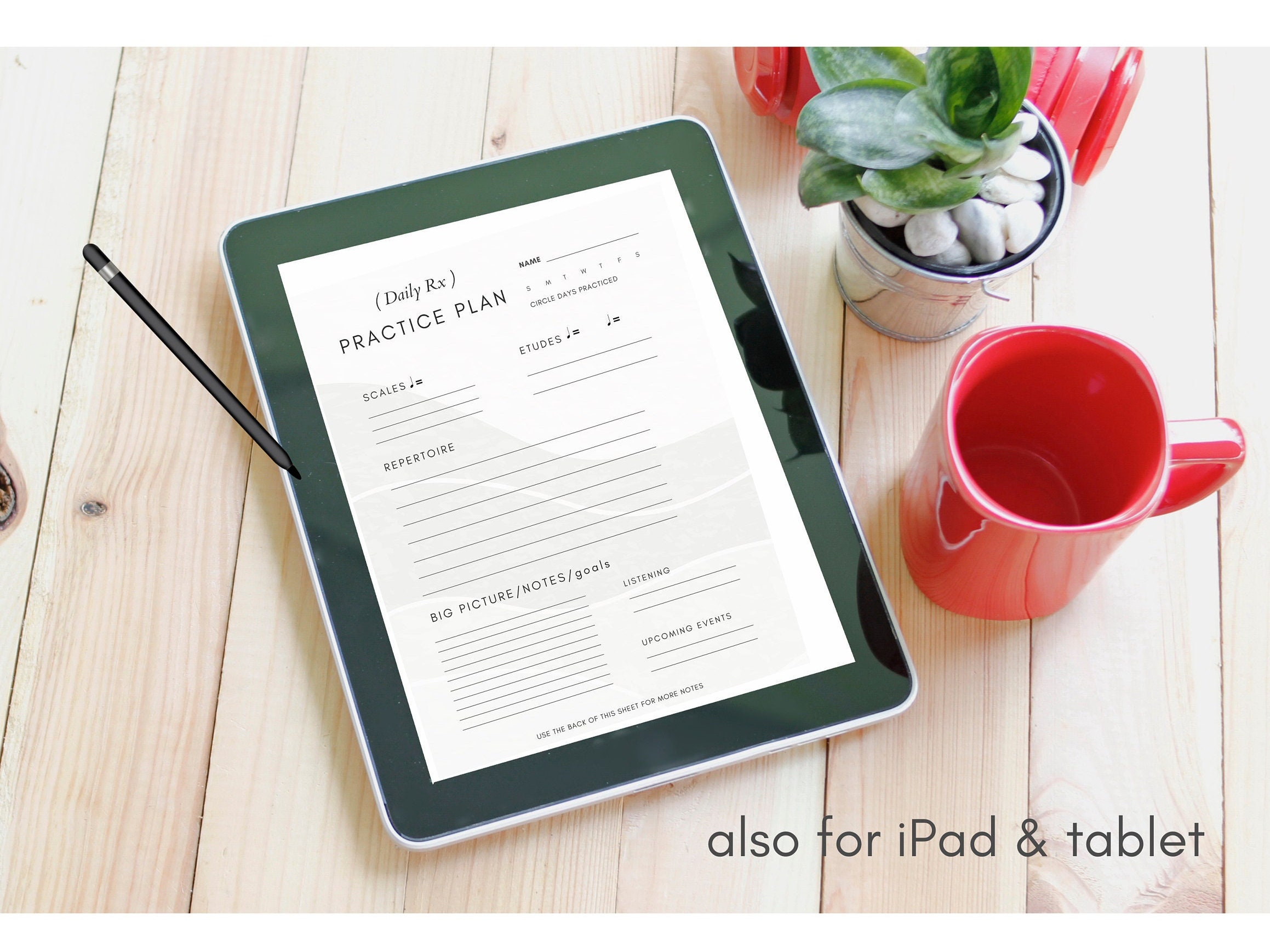 Music Practice Sheet | Digital Download | Music Teacher, Music Students ...