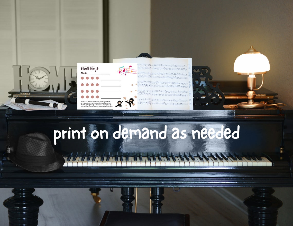 Music Practice Sheet | Etude Ninja, Music Practice Tracker, 100 Days of ...