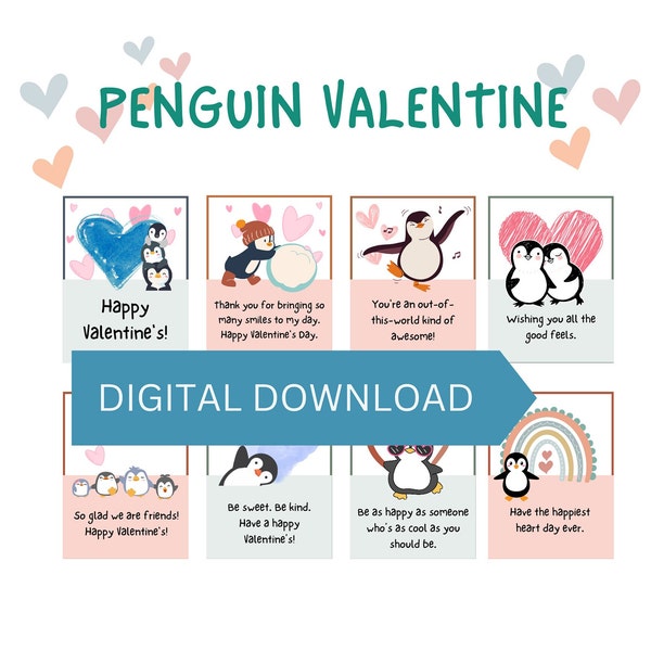 Penguin Valentine - Etsy