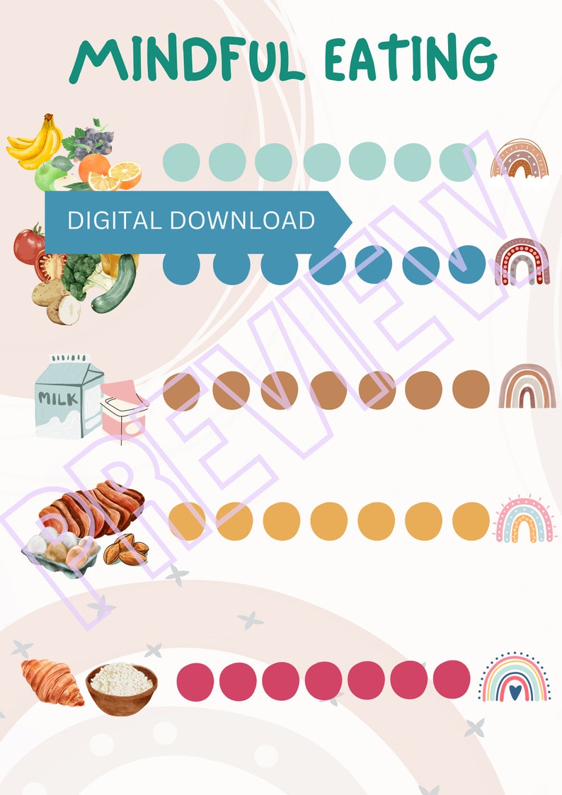 Healthy Eating | Mindful Eating Littles, Food Sticker Reward Chart ...