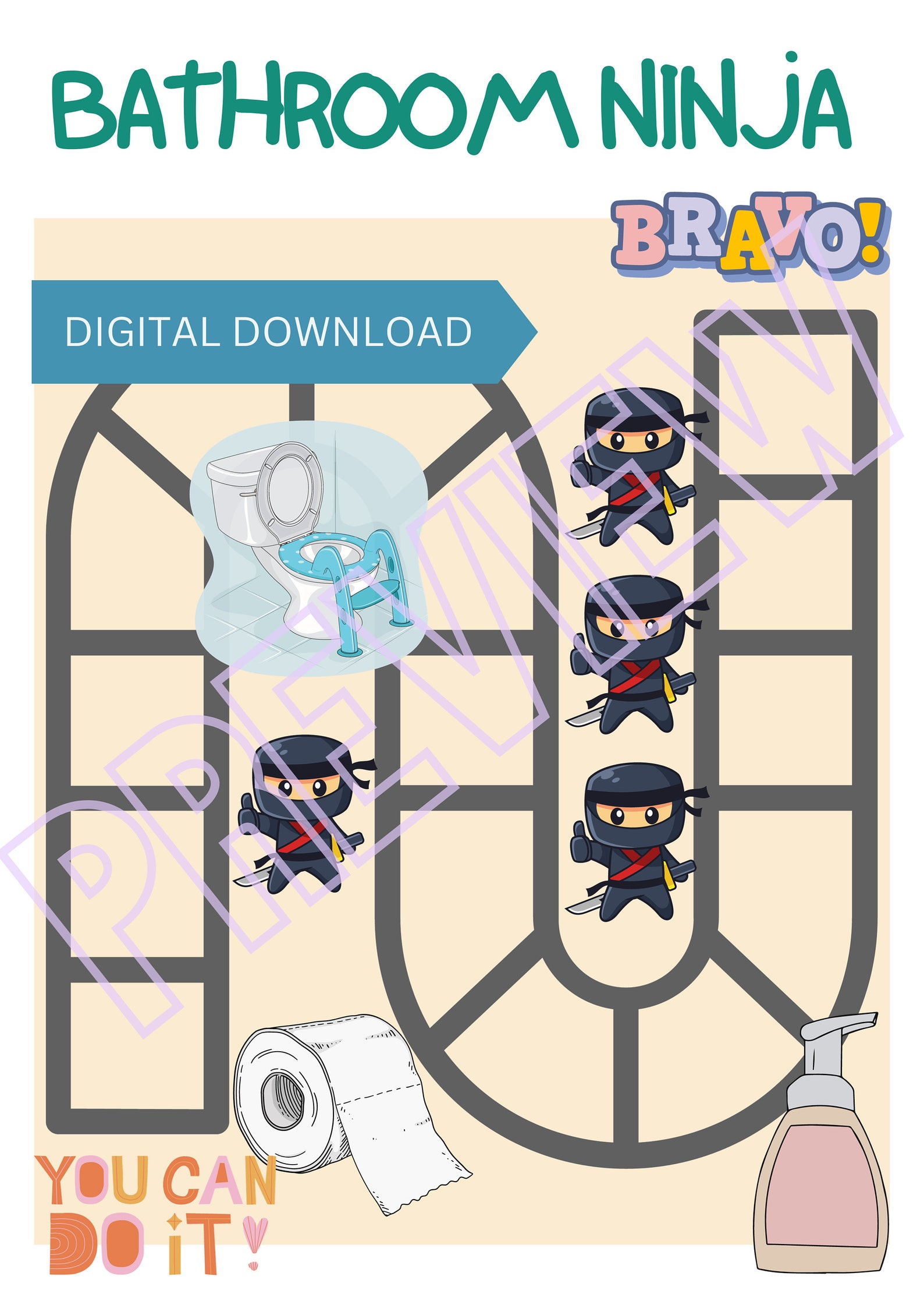 Bathroom Ninja | Potty Training, Toilet Training, Potty Training Reward ...