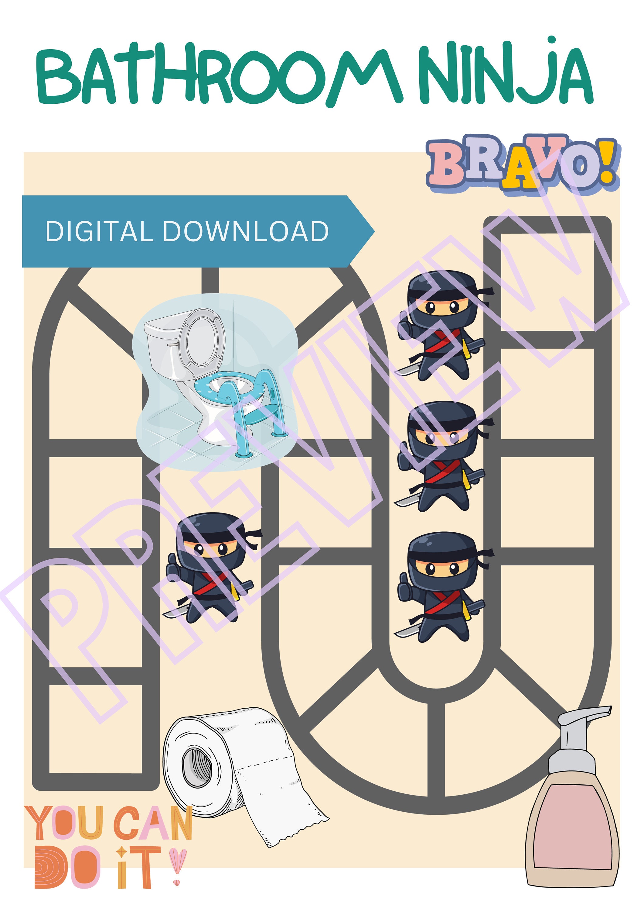 Bathroom Ninja | Potty Training, Toilet Training, Potty Training Reward ...