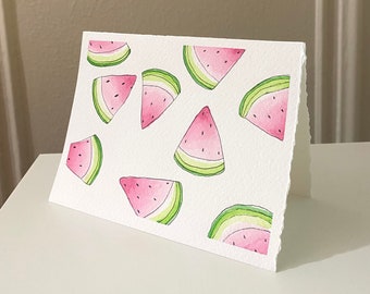 Orange Fruit Handmade Watercolor Greeting Card - Etsy
