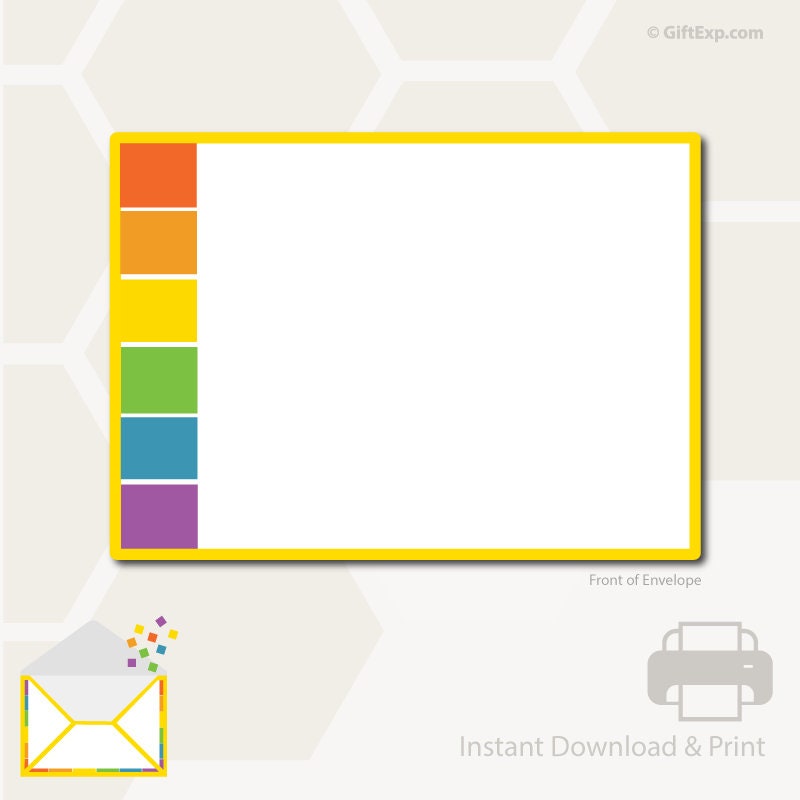 Singing Birthday Greeting Card Printable Experience Gift Card Envelope ...