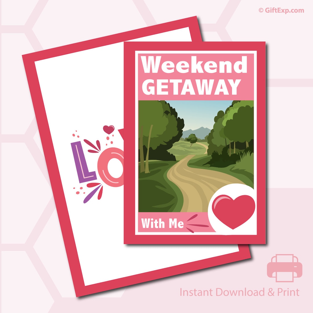 Weekend Getaway - Experience Gift Card - Valentine's Day - Romance ...