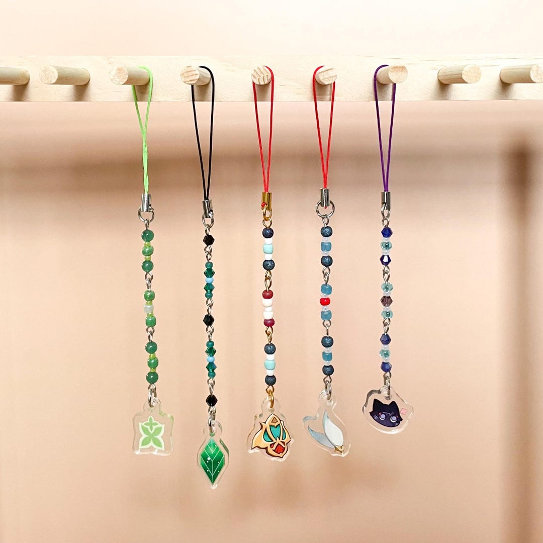 Genshin Impact Inspired Acrylic Charms | Phone Bag Car Charms | Cute ...