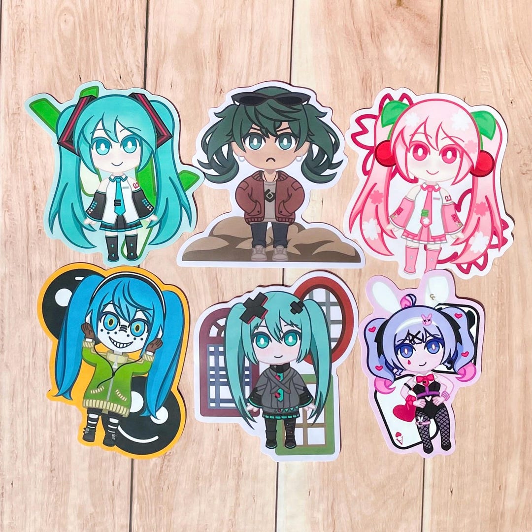 Hatsune Miku Die Cut Stickers | Weatherproof Matte Anime Sticker ...