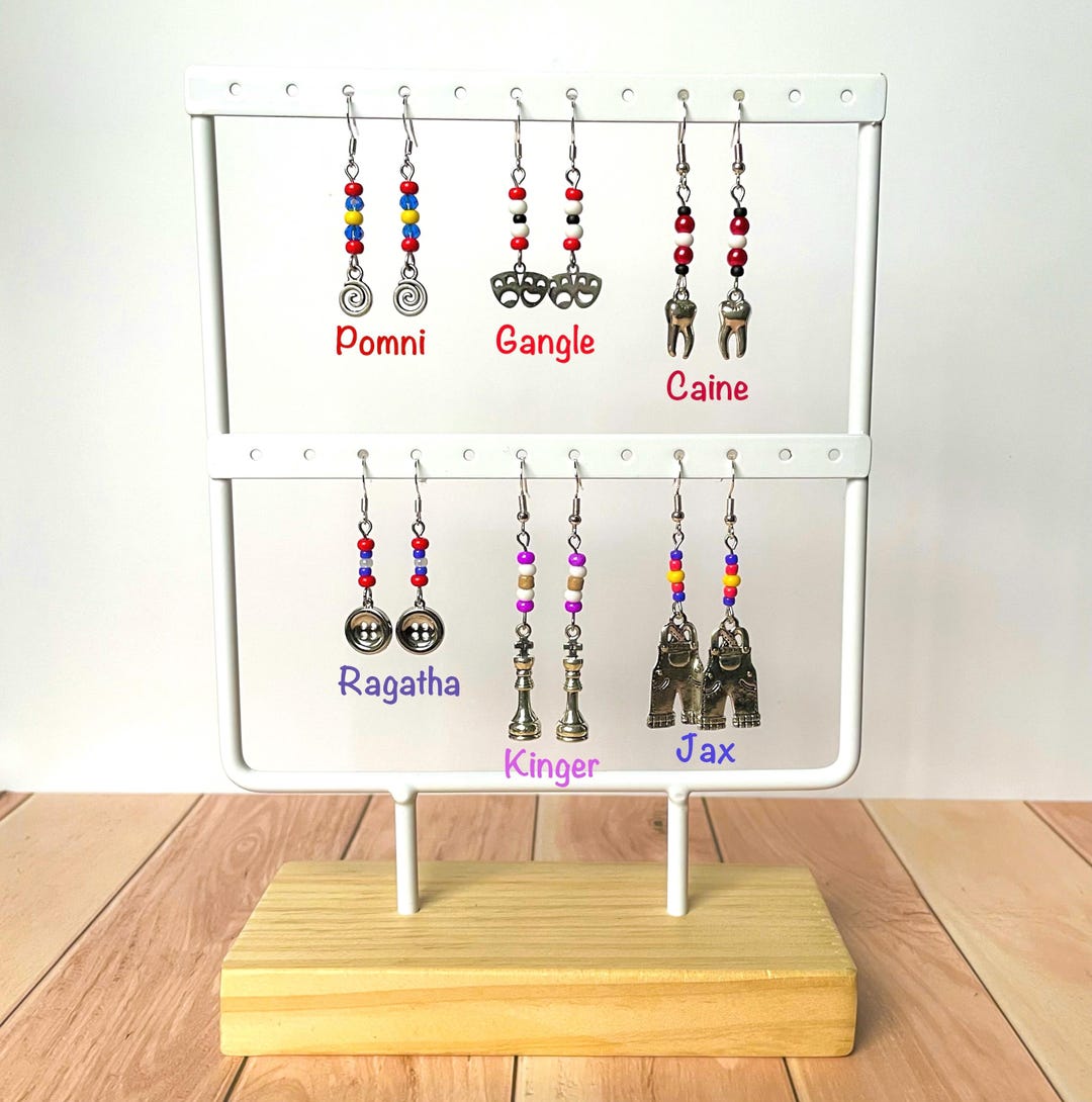 The Amazing Digital Circus Inspired Earrings | Cute Character Inspired ...