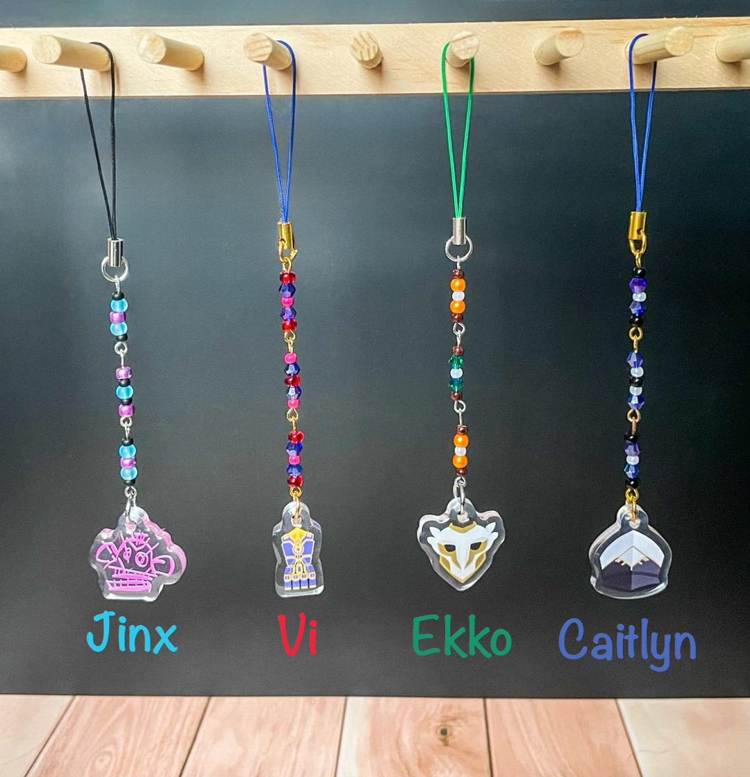 Arcane Inspired Acrylic Charms Phone Bag Car Charm Cute Accessories ...