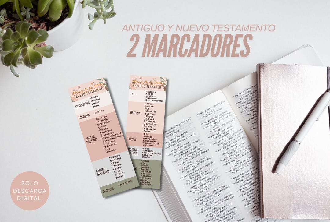 Spanish Christian Books of the Bible Bookmarks, Marcador En Español De ...