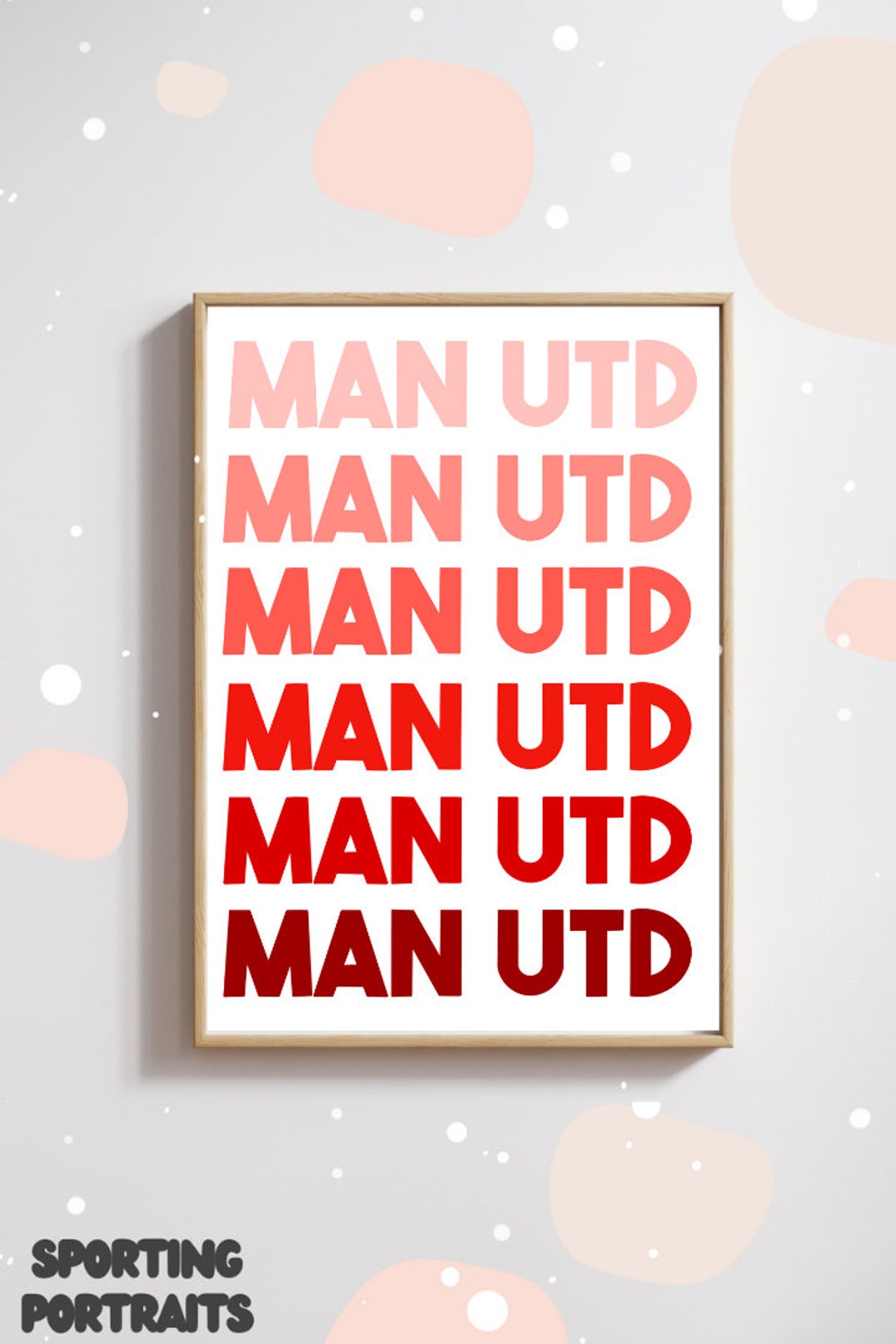Manchester United Poster Wall Art Football Poster Print Soccer Art - Etsy