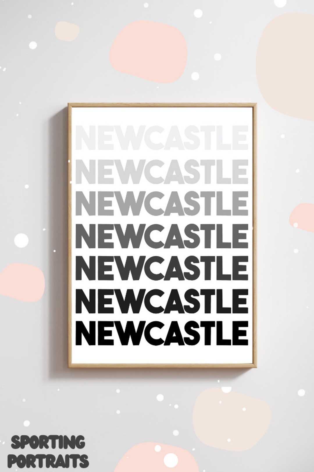 Newcastle United FC Poster Wall Art Football Poster Print Soccer Art - Etsy