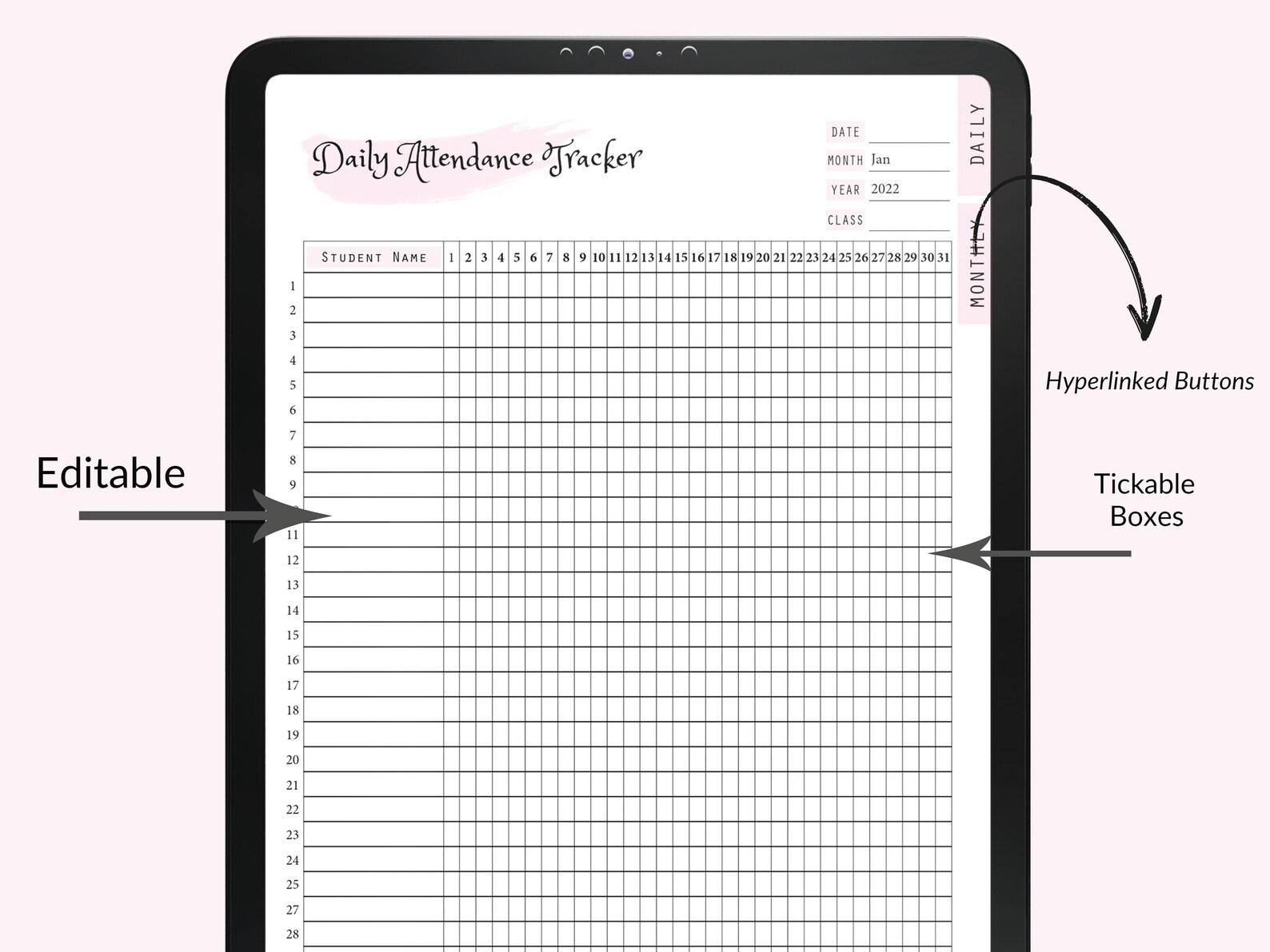 Monthly Attendance Log,attendance Log Sheet,daily Attendance Log ...