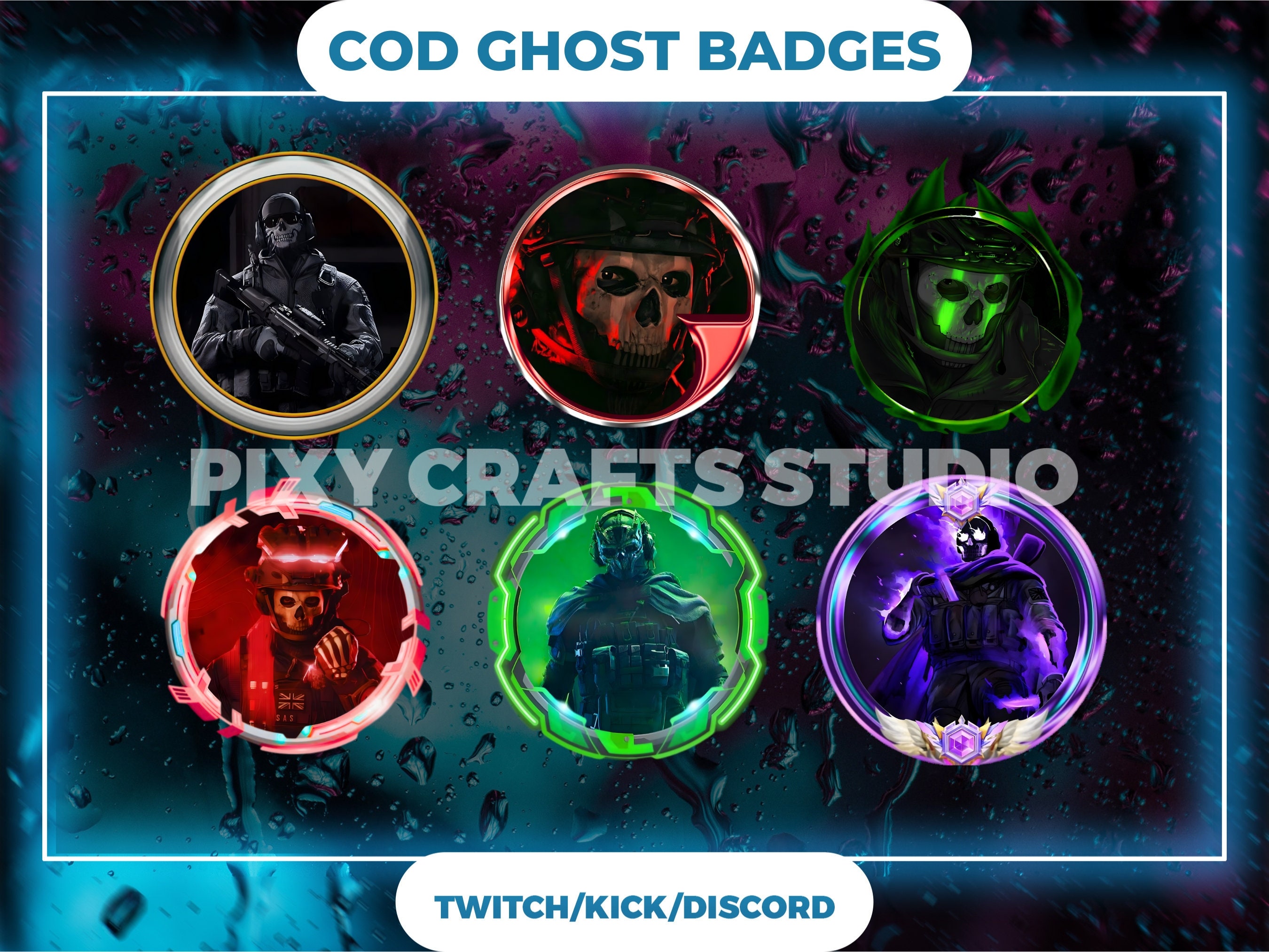 C-O-D Ghost Sub Badges | Anime-inspired Sub Badges | Featuring War ...